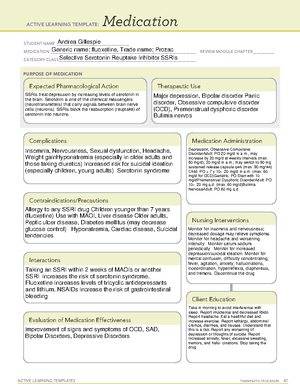 ATI Medication-buspirone - ACTIVE LEARNING TEMPLATES TherapeuTic ...