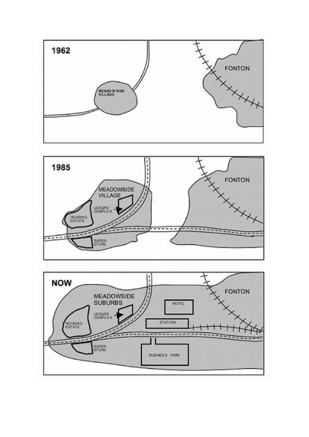 Writing Task 1, Map Comparison, Model Answer - Lingua straniera ...