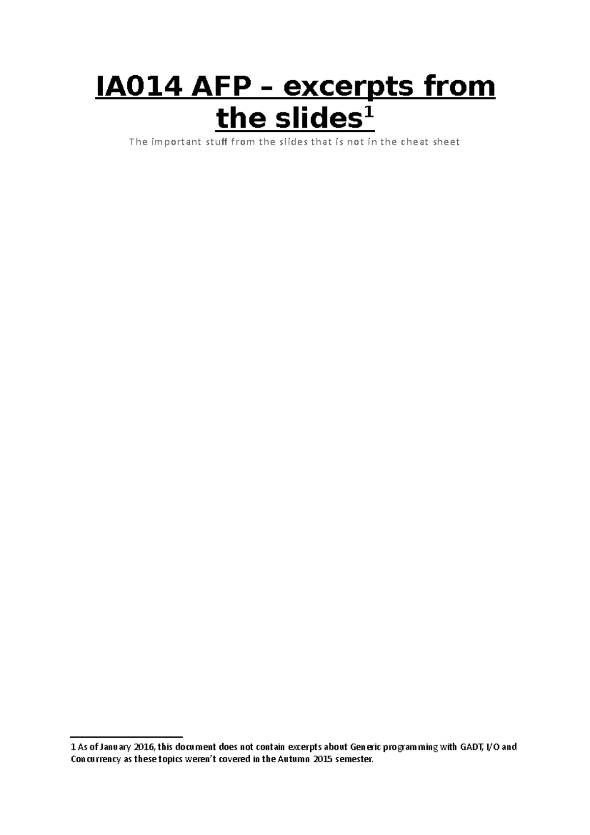 IA014 ia014 afp notes - IA014 AFP excerpts from the slides1 The ...