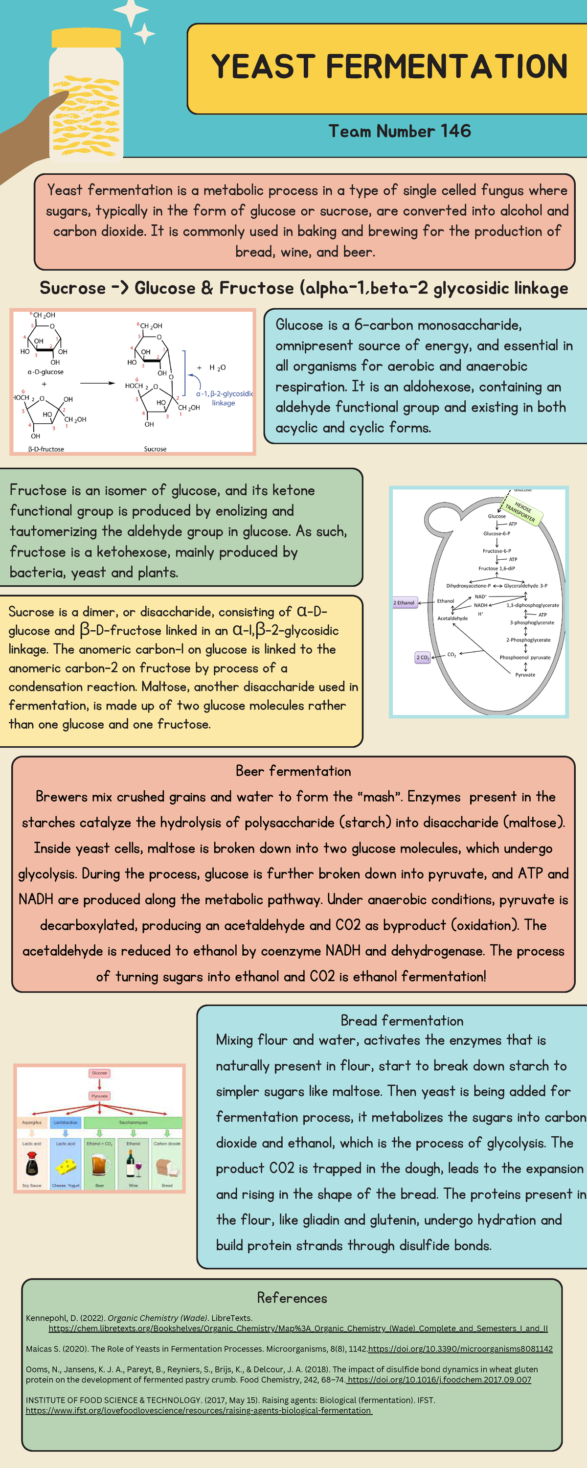 Colorful Illustrative DNA Day Science Educational Infographic - Beer fermentation Brewers mix ...