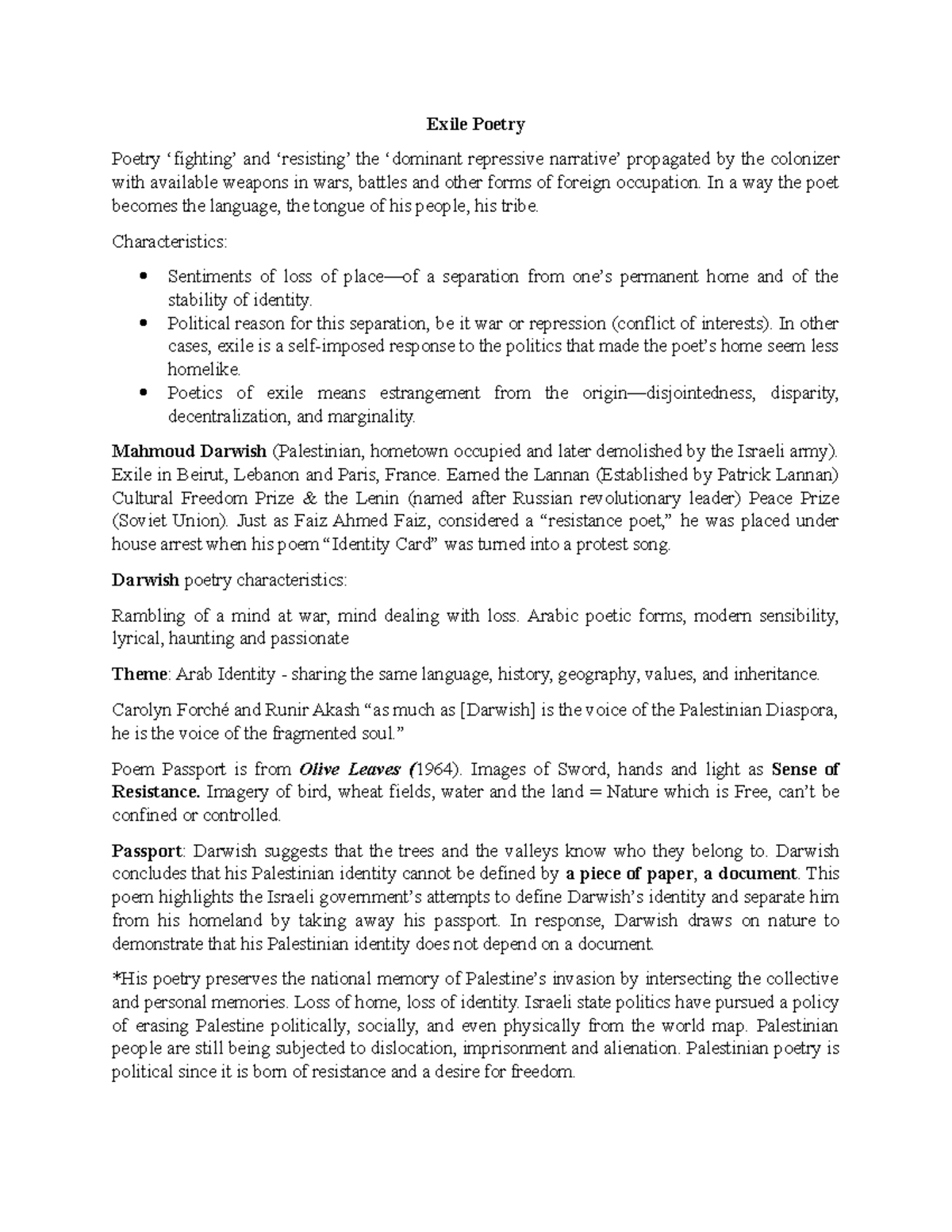 Exile poetry - Exile Poetry Poetry ‘fighting’ and ‘resisting’ the ...