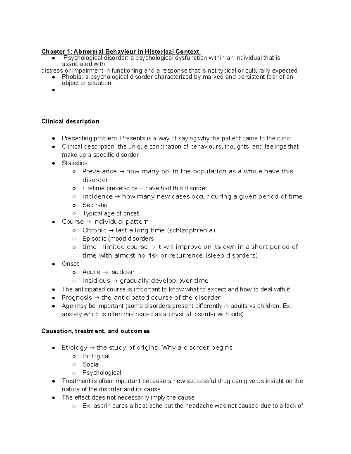 Chapter 1 - Summary Abnormal Psychology: an Integrative Approach ...