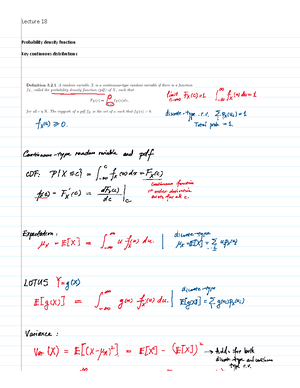 Lecture 21b - ECE 313 - Poisson process The Erlang distribution Linear scaling of pdfs Gaussian ...