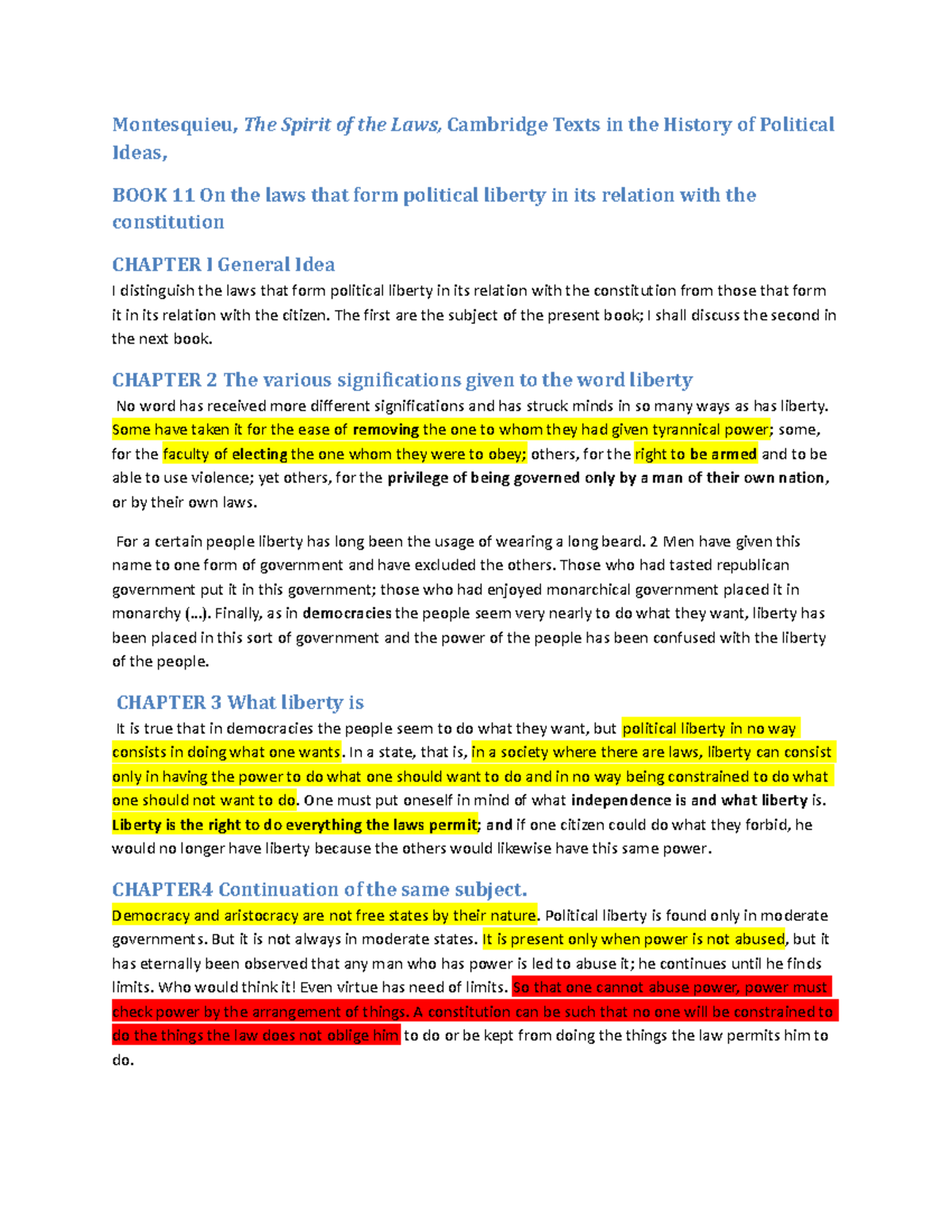 Montesquieu, selections - Montesquieu, The Spirit of the Laws ...