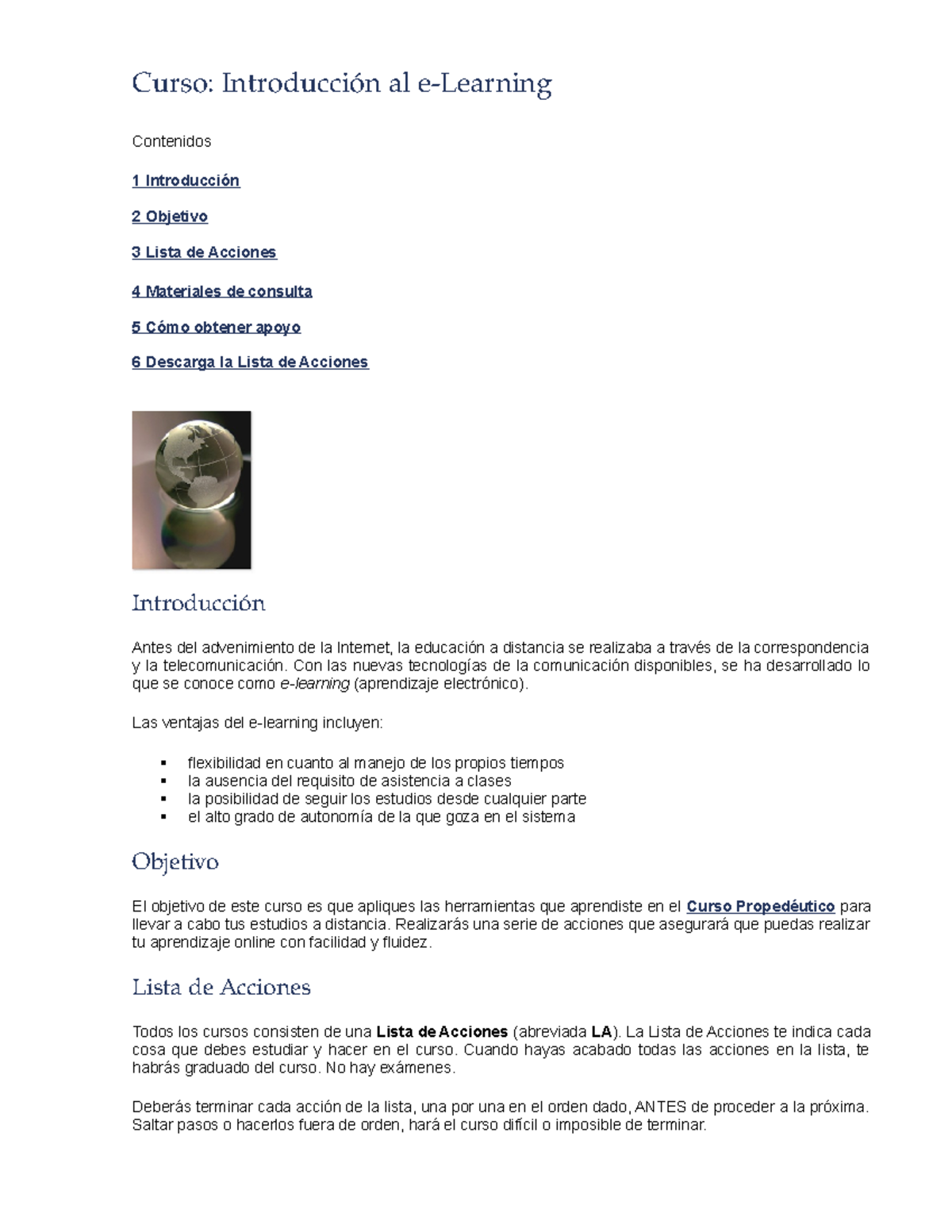 Curso Introducción e Learning - Curso: Introducción al e-Learning Contenidos 1 Introducción 2 ...