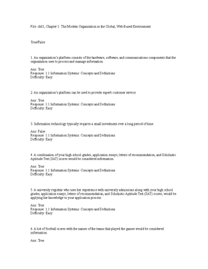 2511 Final exam Practice - ADMS 2511 Practice Examination - Page 1 ...