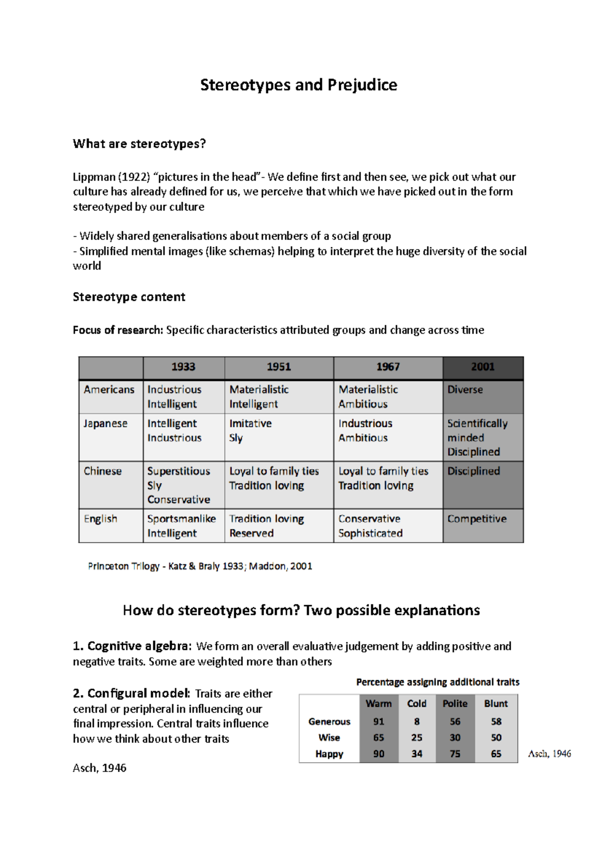 Stereotypes and Prejudice 7 - Stereotypes and Prejudice What are ...
