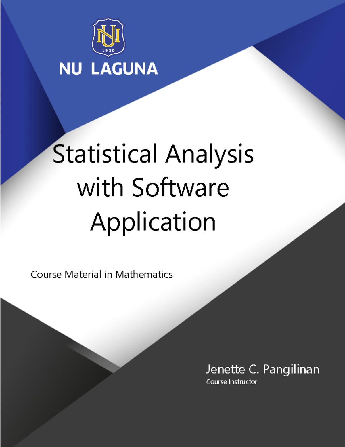 CM1 Intro to Statistical Analysis - Course Material in Mathematics ...