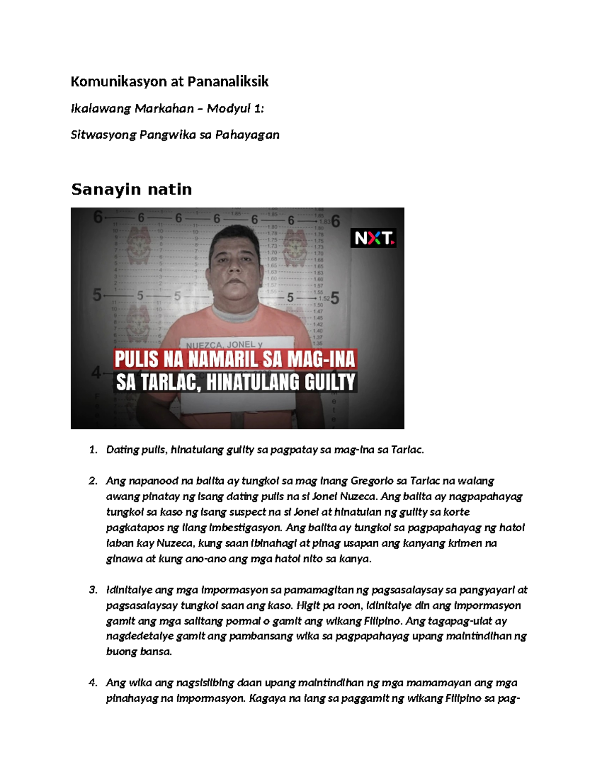 KOM.PAN Q2M1 - quarter 2 module 1 - Komunikasyon at Pananaliksik ...