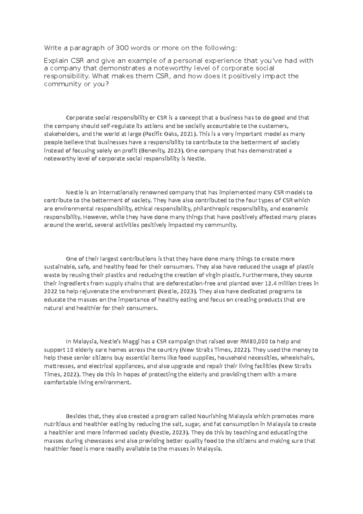 Business and society discussion 2 - Write a paragraph of 300 words or ...