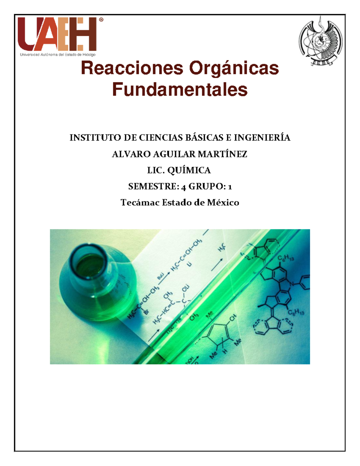 Reacciones E1 y E2 ejercicios - Química Orgánica - Reacciones Orgánicas Fundamentales INSTITUTO ...