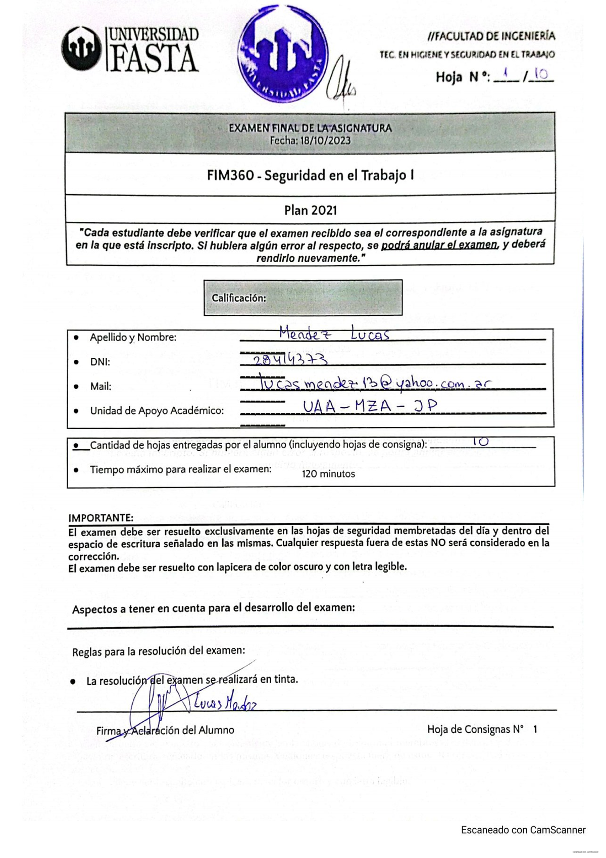 Mendez, Lucas - FIM360 - Thyst - matematicas - Studocu