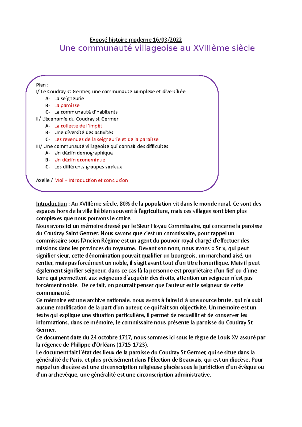 Exposé histoire moderne 16:03:2022 - Exposé histoire moderne 16/03/ Une ...