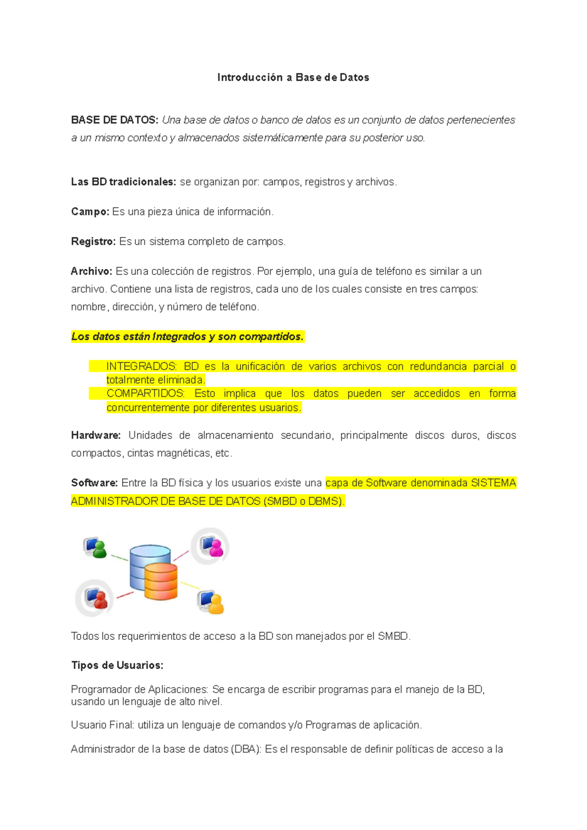 Unidad 1 - Que es una base de datos - Introducción a Base de Datos BASE ...