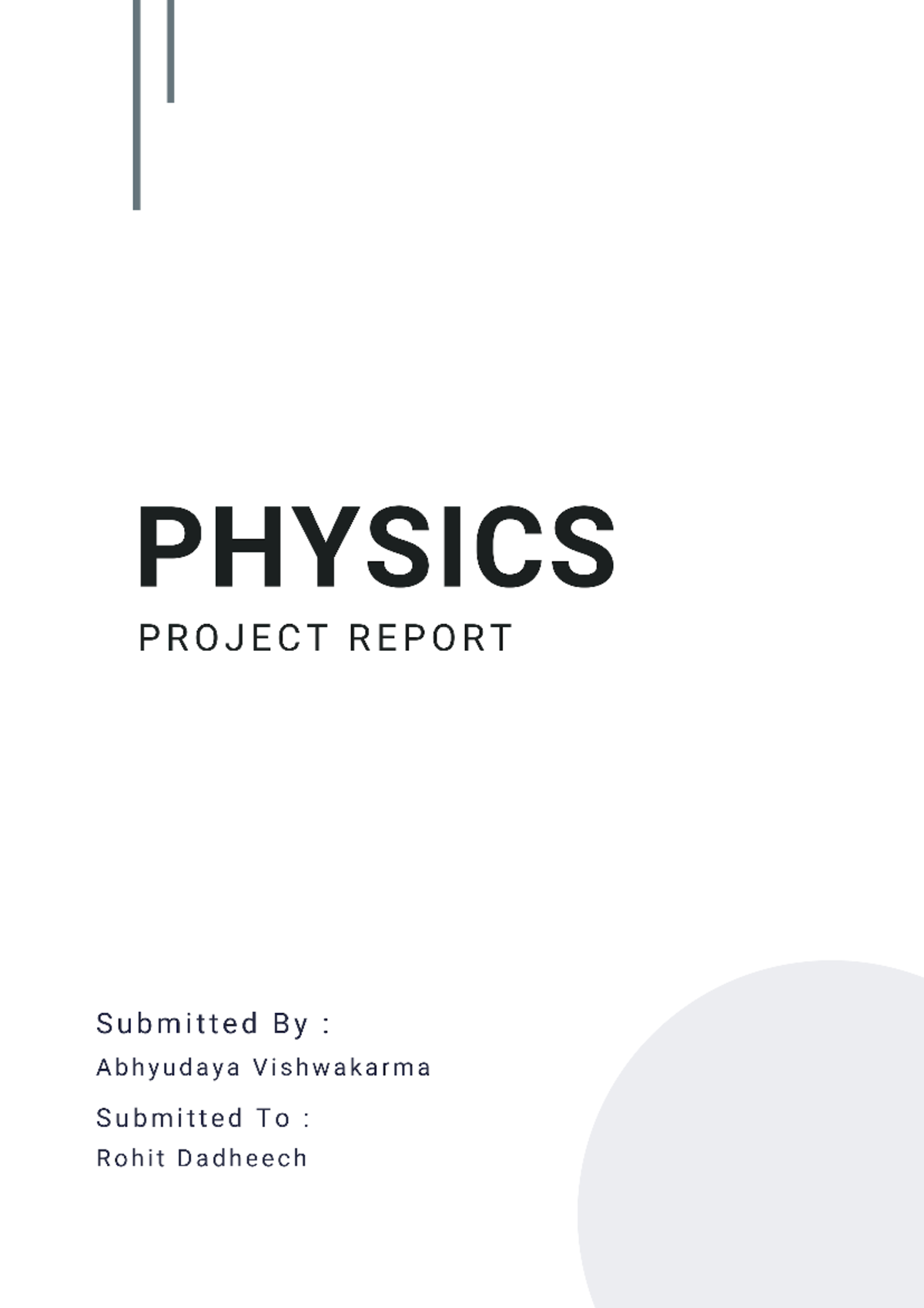Physics Proj - Physics – III (Practical) - Studocu