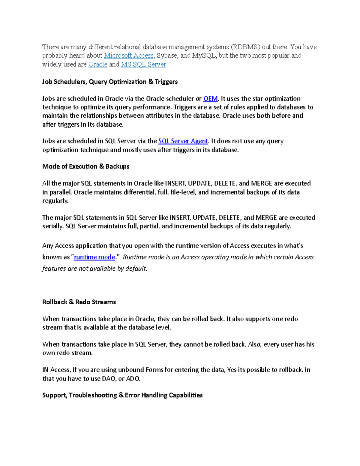 Assssss - diagram - There are many different relational database ...