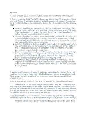 MOD 1 First Aid-2 - Module Assignment - Module 1 First Aid and ...