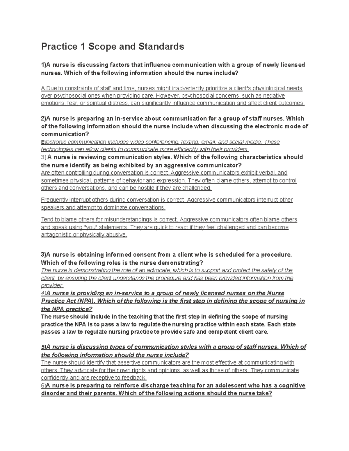 Practice 1 - Scope and standards - Practice 1 Scope and Standards 1)A ...