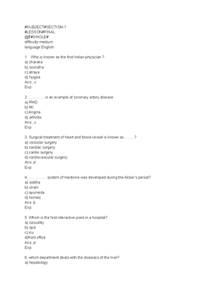 Bio medical waste management process - Hospital/Industry Training - Studocu