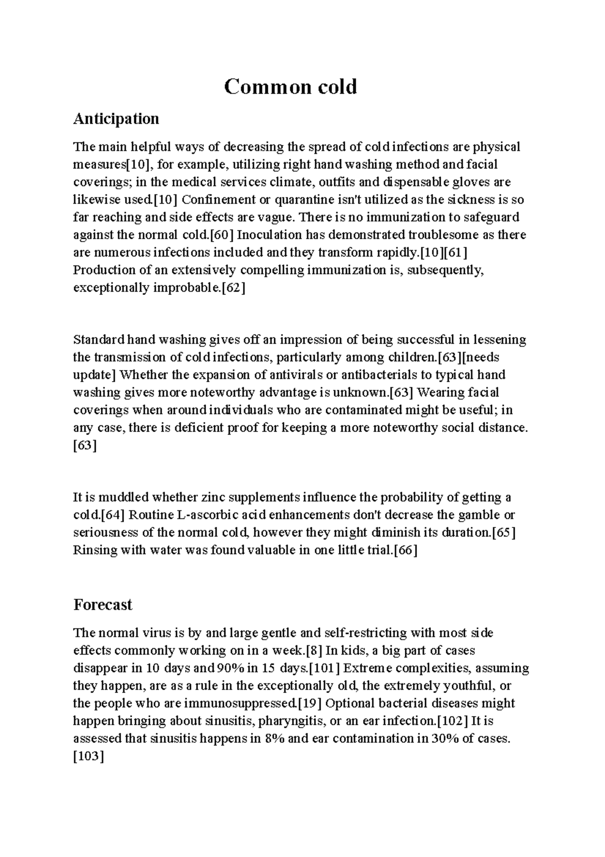 Common col2 - Ifah - Common cold Anticipation The main helpful ways of ...