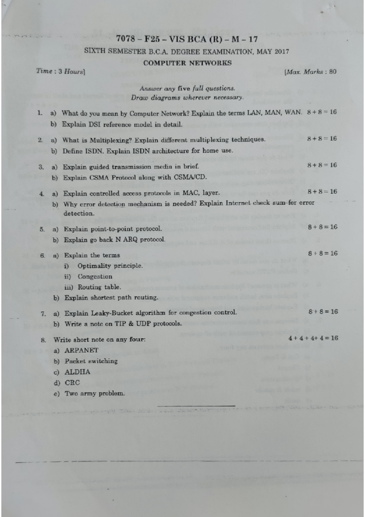 Cn2017 - question paper - Computer Application - Studocu