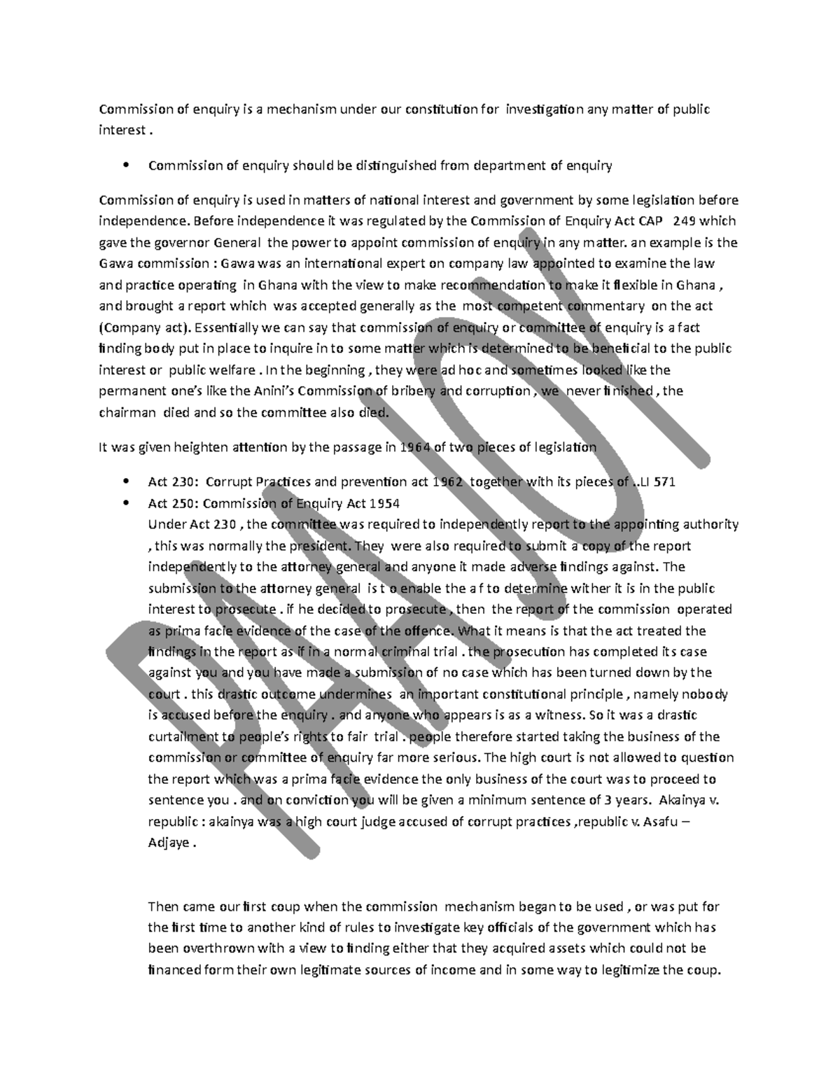 Commissions OF Enquiry - Commission of enquiry is a mechanism under our ...