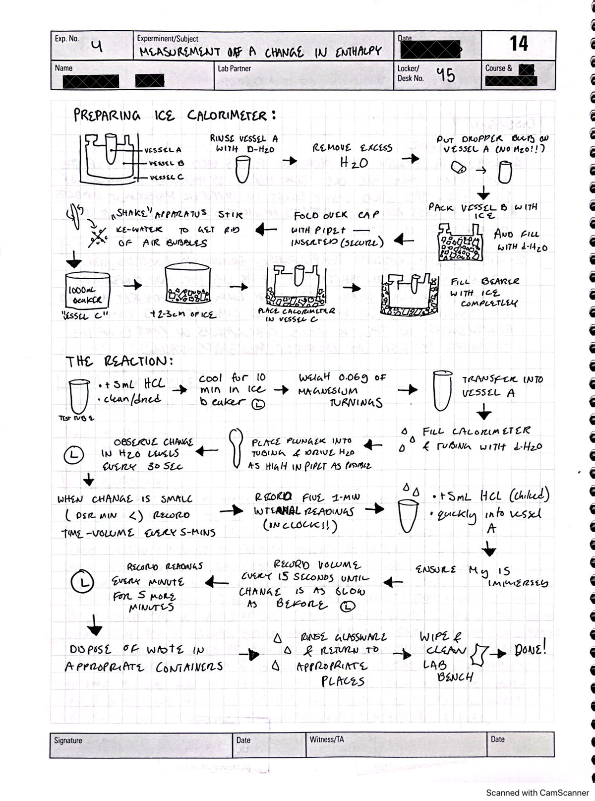 Lab 4 Flow Chart - Exp. No. Date 4 14 MEASUREMENT OFF A CHANGE IN ...