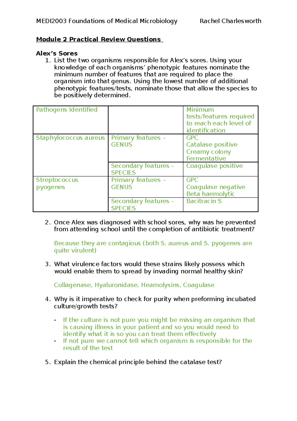 Module 2 Practical Review Questions and ANSWERS - Module 2 Practical ...