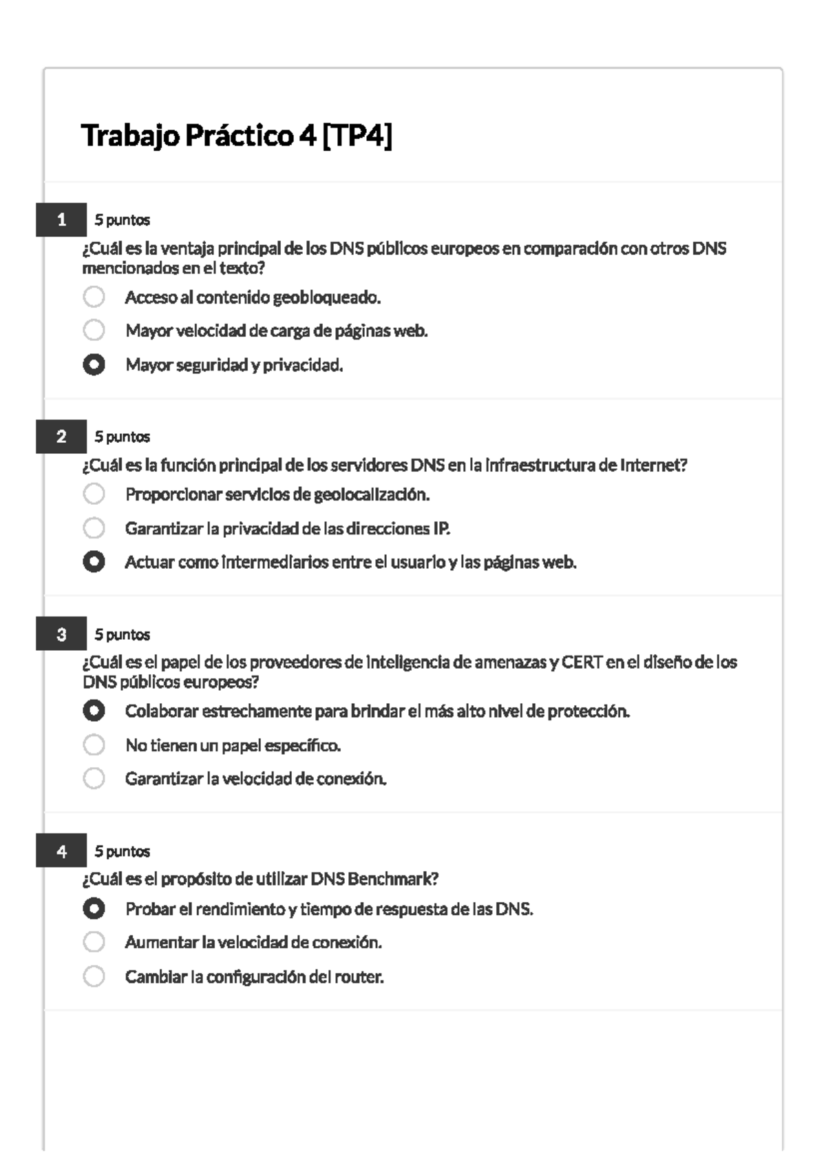 Trabajo Práctico 4 [TP4] redes 100% - Sistemas Operativos II (redes) - Studocu