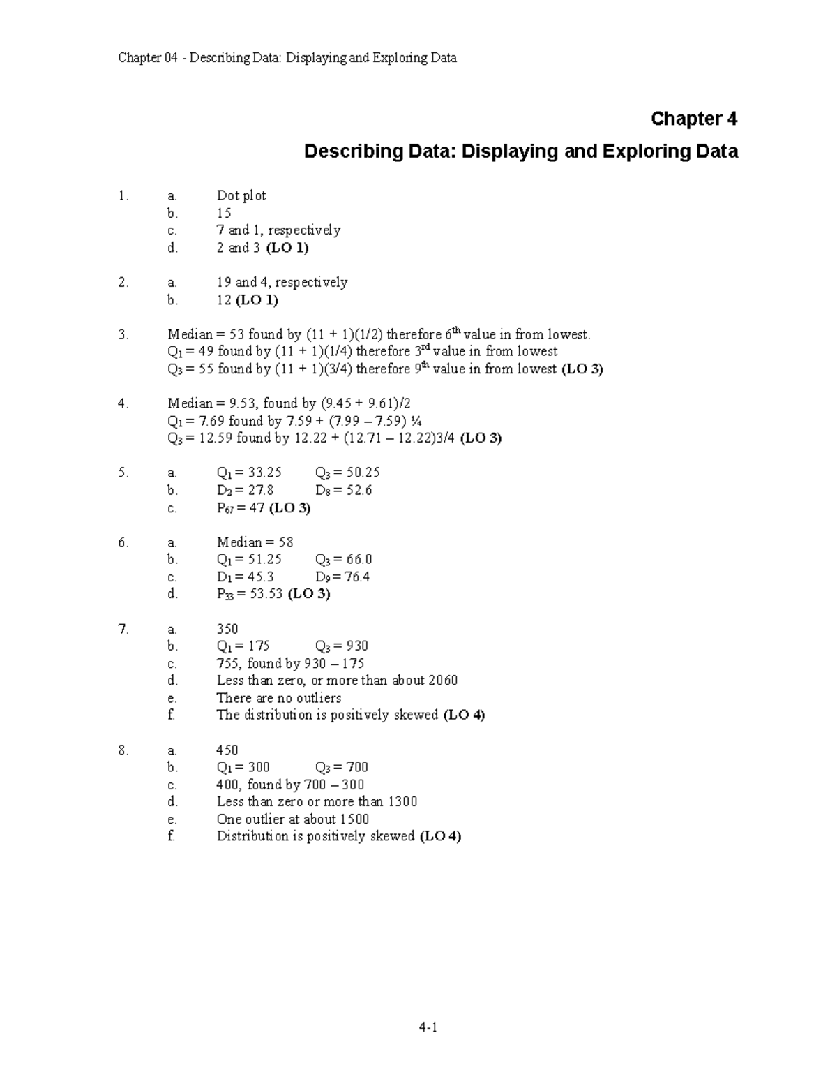 BUs 15 Chapter 4 - Answer key of assignment of the book Basis ...