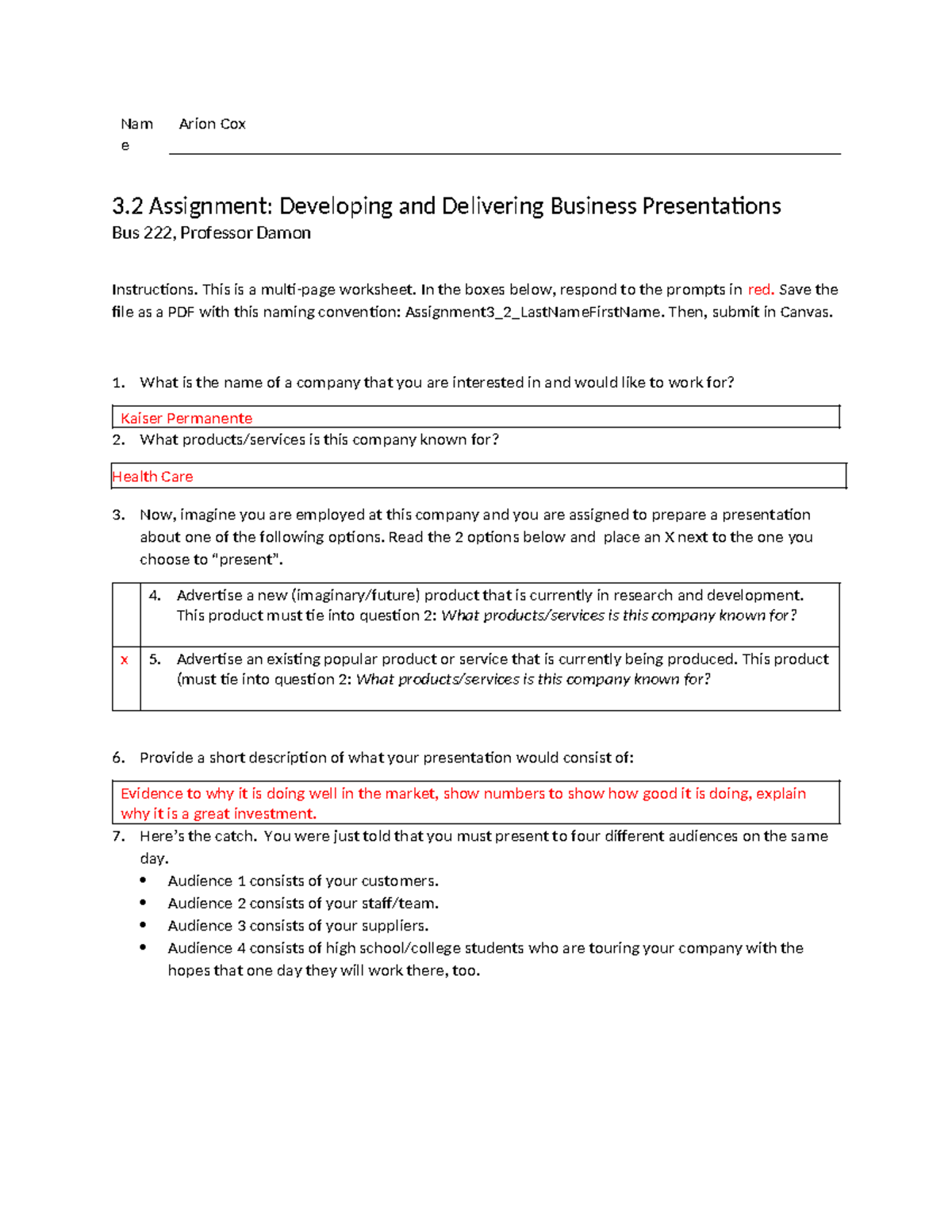 3 2 Assignment Developing and Delivering Business Presentations-1 ...
