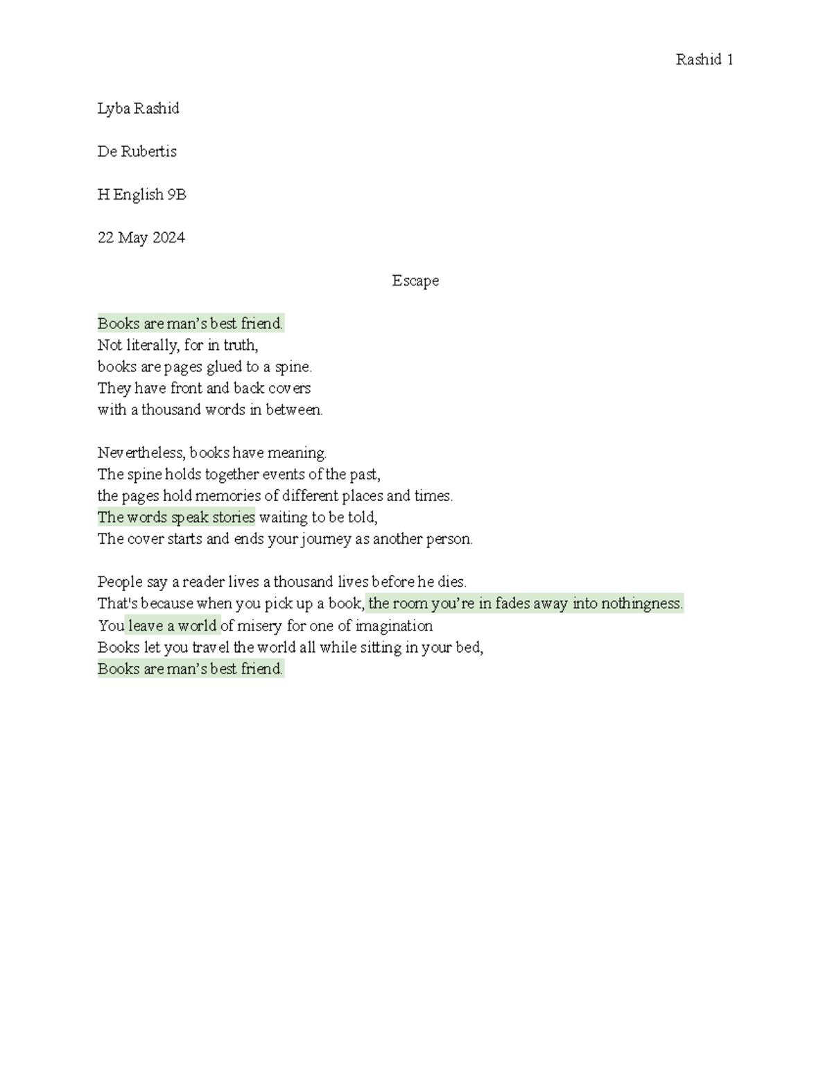 Taboo Poem - poem - Rashid 1 Lyba Rashid De Rubertis H English 9B 22 ...