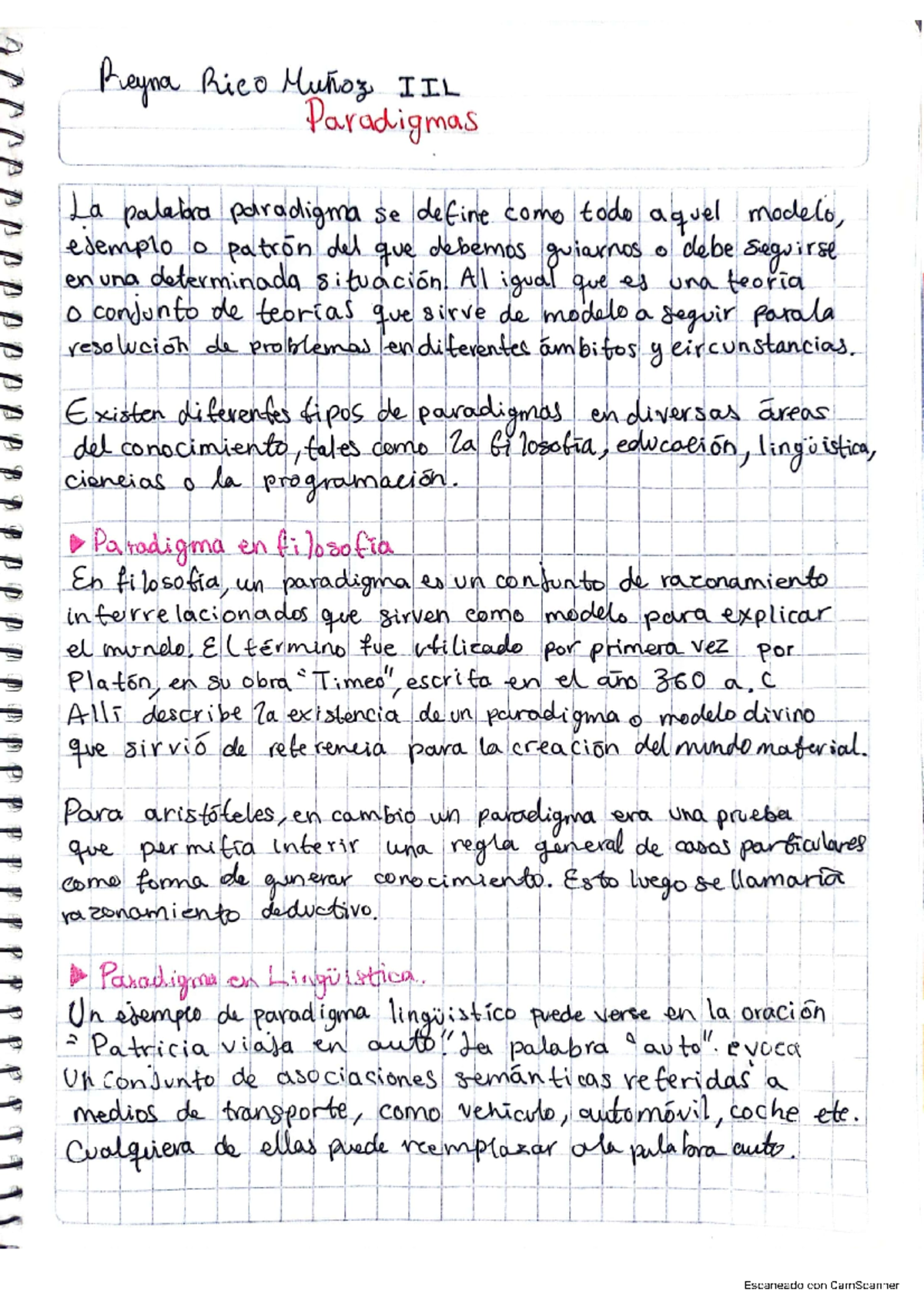 Paradigma - :bbbbb - Reyna Rico Munoz IIL Paradigmas La palabra paradigma se define como todo ...