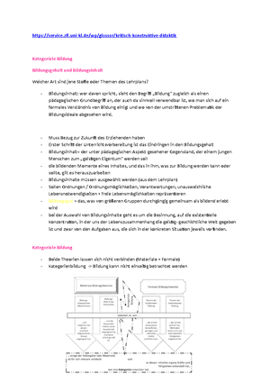 Bildungswirksamer Unterricht Aufgabe - c) ein Unterrichtsbeispiel ...