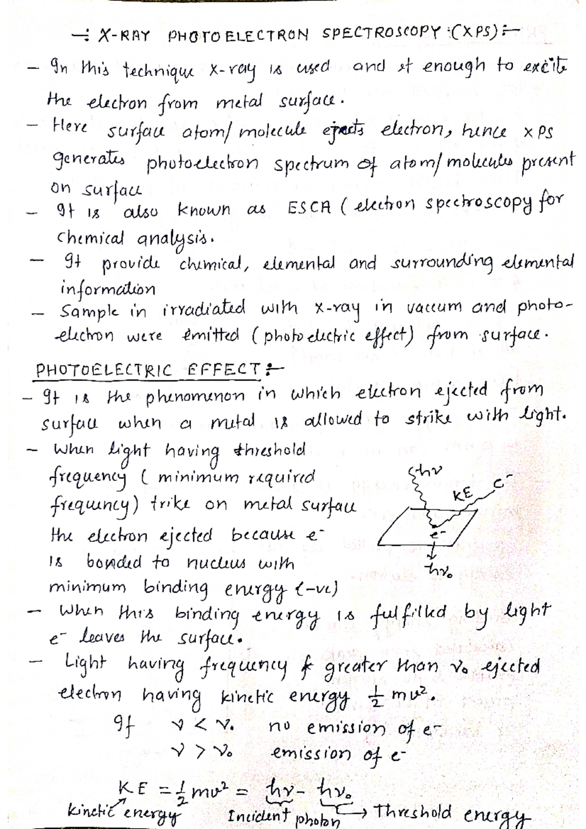 XPS spectroscopy - klkn - X-RAY PHOrO ELE CTRON sP£CTROSCOPY (X PS) n ...