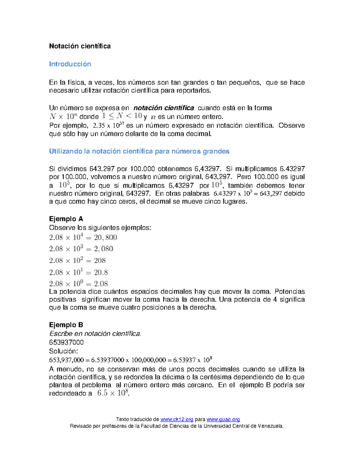 A.3 Notacion Cientifica - Texto traducido de ck12 para guao Revisado ...