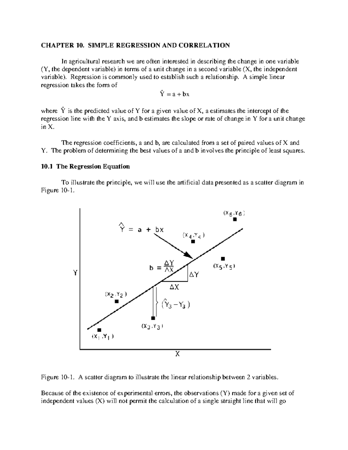 Regression modelling 1 - CHAPTER 10. SIMPLE REGRESSION AND CORRELATION ...