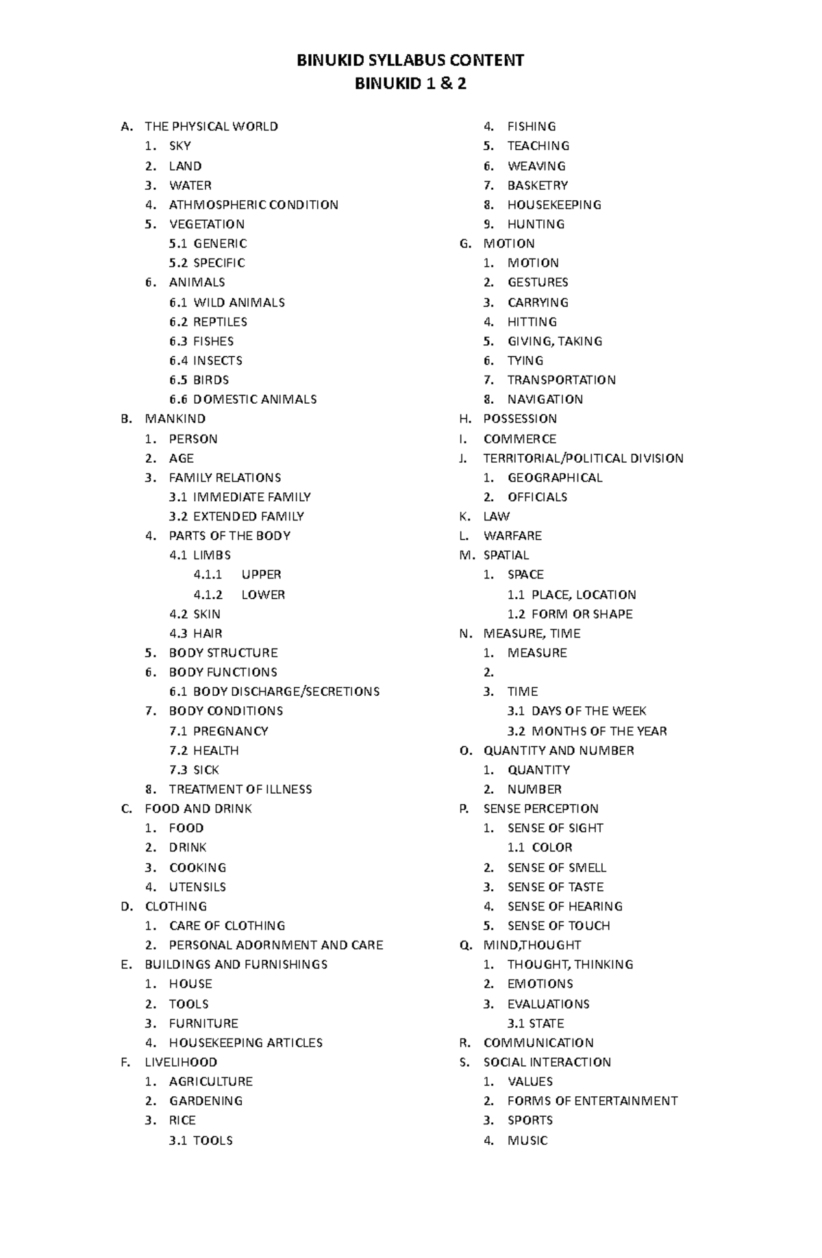 THE Physical World - FOR THE ELECTIVE SUBJECT BINUKID 01 - BINUKID ...