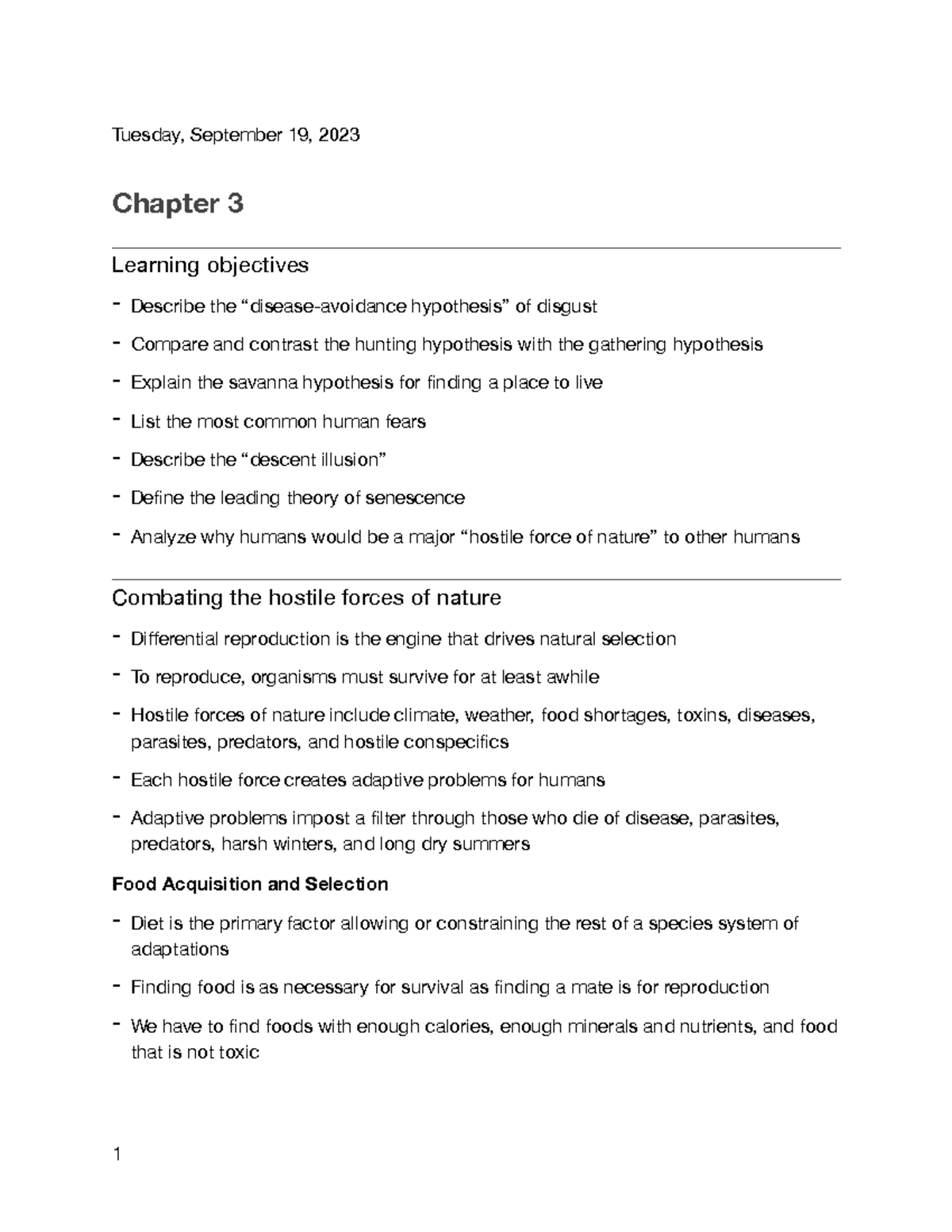 Chapter 3 - Brain and behaviour - Tuesday, September 19, 2023 Chapter 3 Learning objectives ...