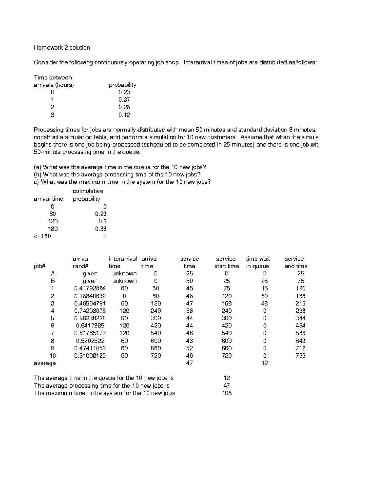 Zuha - solution of assignment 01 of simulation - Homework 2 solution Consider the following ...