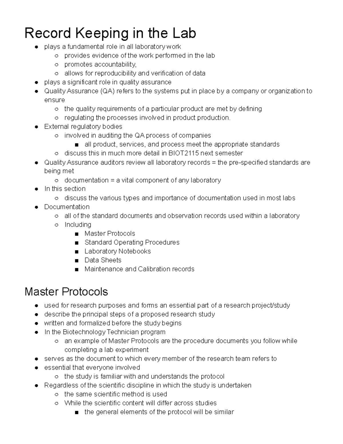 Documentation and Record Keeping Pt. 1.3 - Record Keeping in the Lab ...