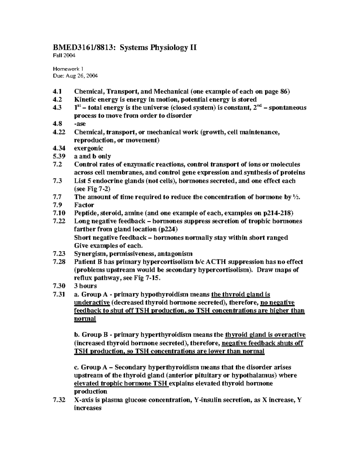 Hw1, solutions - BMED3161/8813: Systems Physiology II Fall 2004 ...