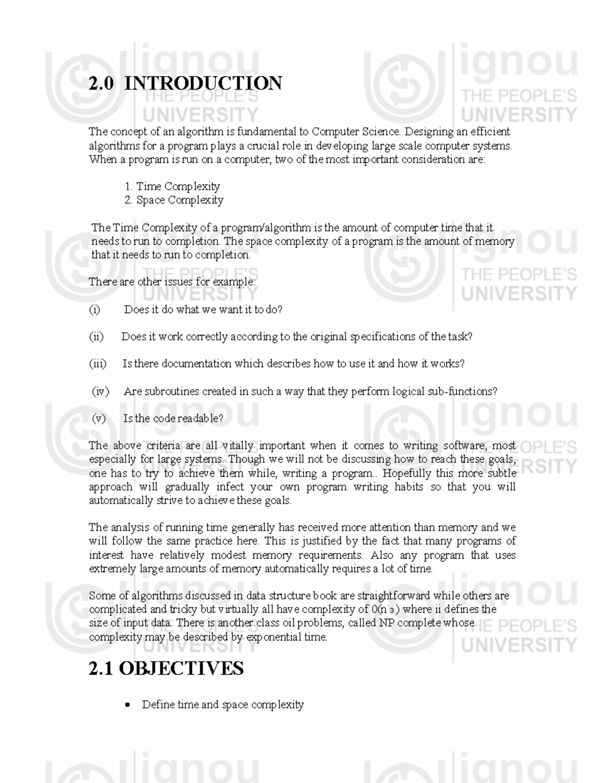 Time Complexity - 2 INTRODUCTION The concept of an algorithm is fundamental to Computer Science ...