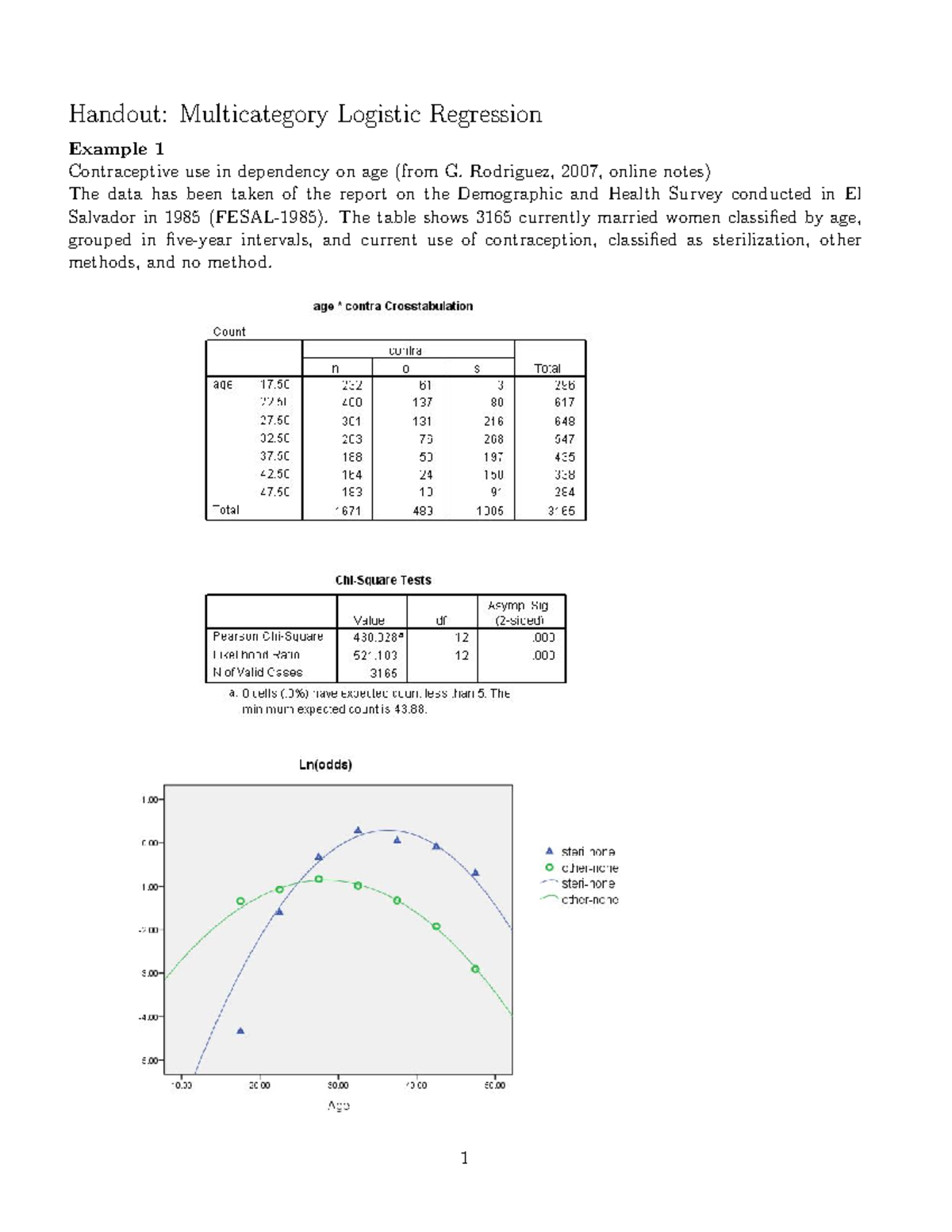 Lecture notes, lecture handout 7 - Handout: Multicategory Logistic ...