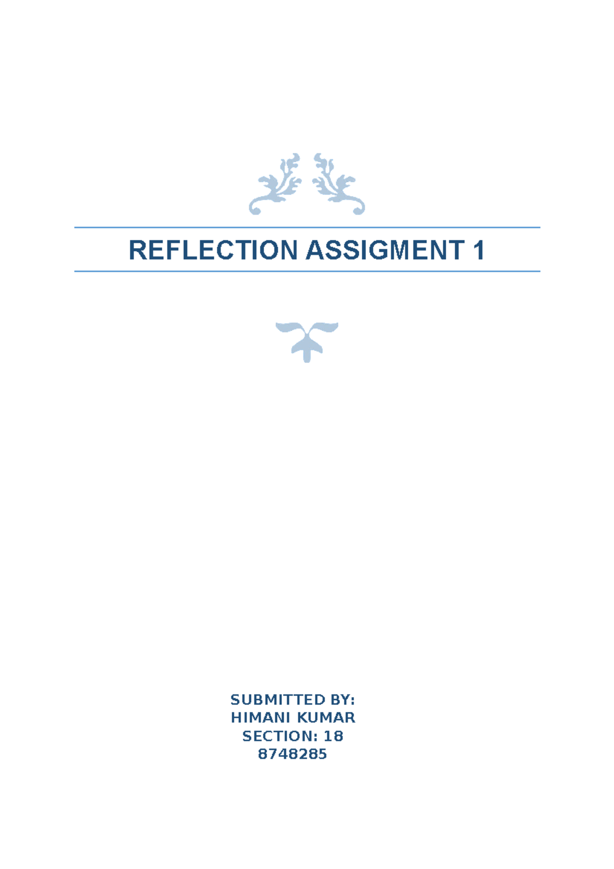 LAKME, REFLECTION ASSIGNMENT - HRM8340 - Conestoga College - Studocu