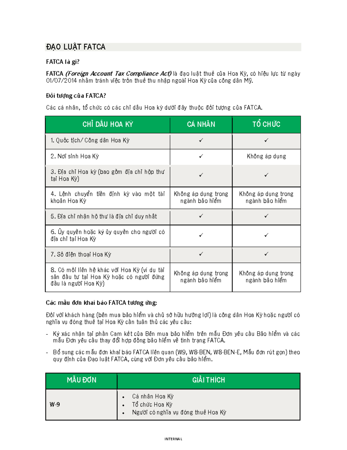 457750 2022102702252535 1226279313 PDF - INTERNAL ĐẠO LUẬT FATCA FATCA là gì? FATCA (Foreign ...