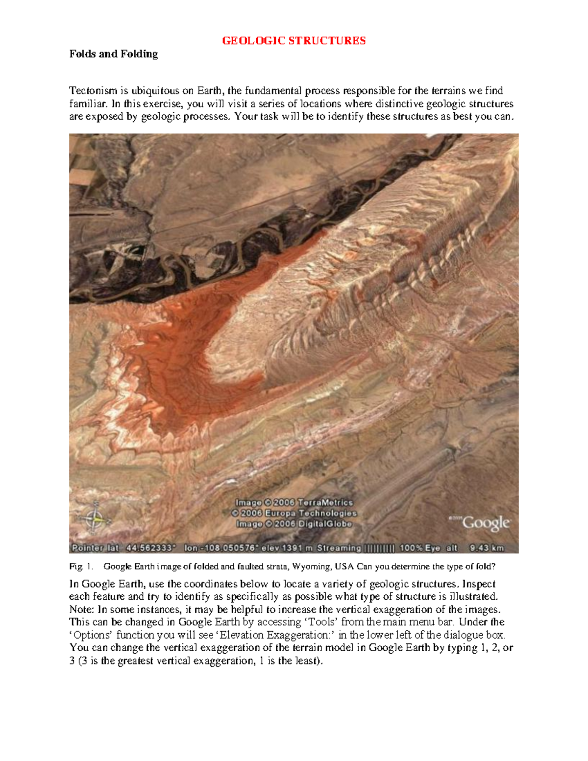 Folds and Folding - Geologie - GEOLOGIC STRUCTURES Folds and Folding ...