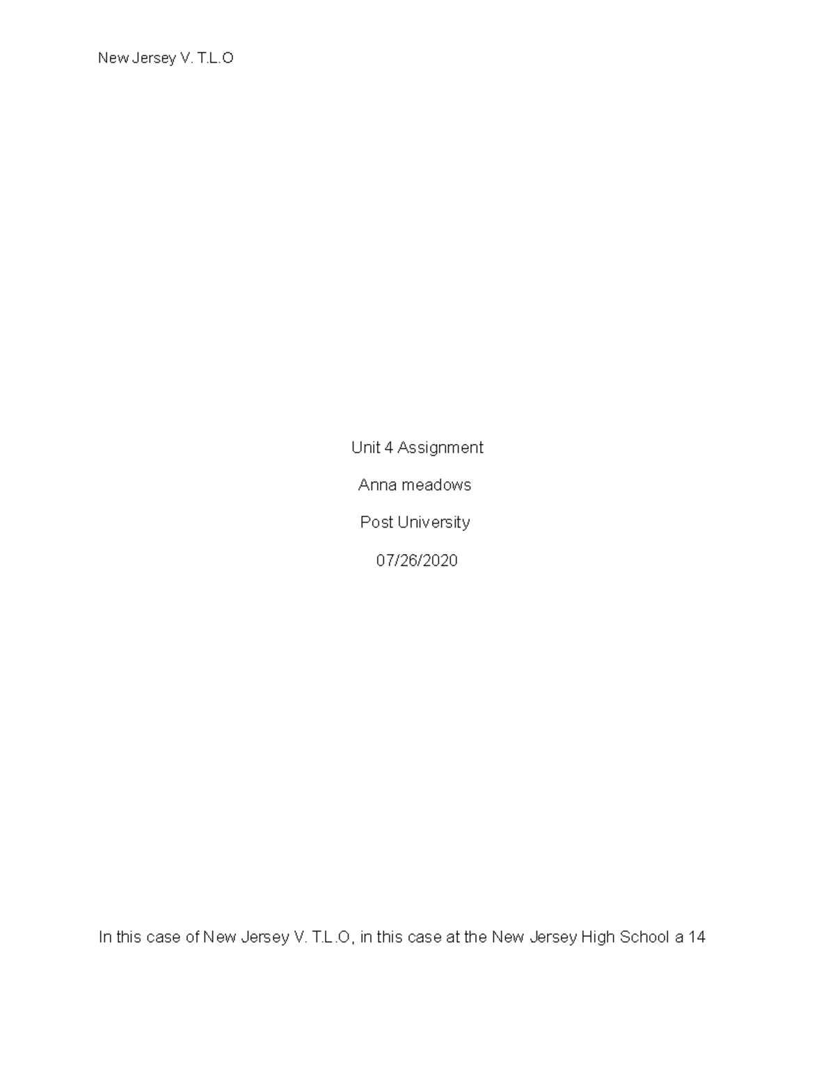 Unit 4 Assignment Great Assigment To Use As A Reference Only Unit 4 Assignment Anna Meadows