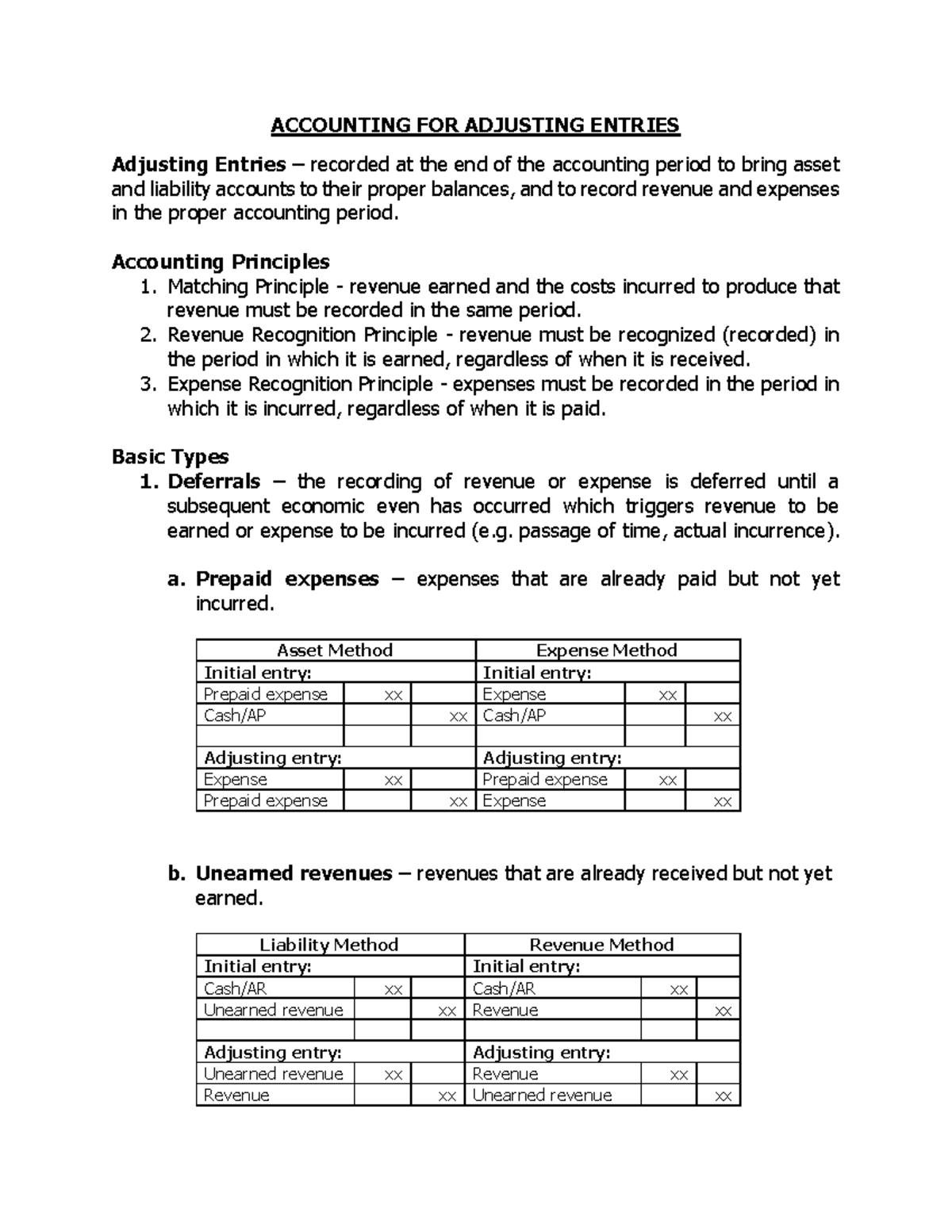 Adjusting Entries and Acctg for Mfg Entity - ACCOUNTING FOR ADJUSTING ...
