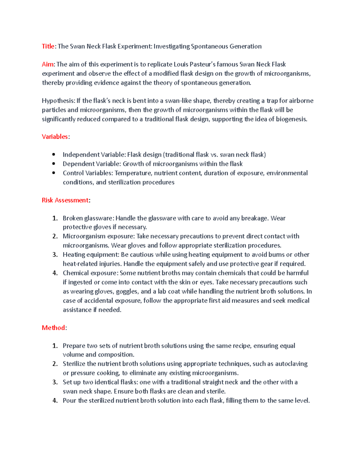 Science report new - BIOLOGY - Studocu